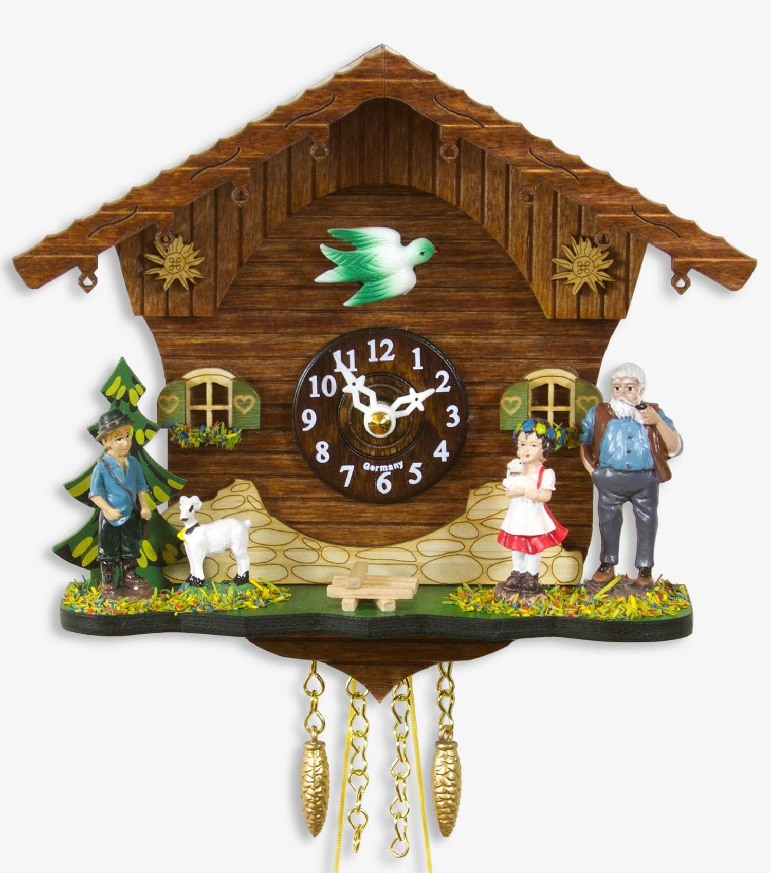 Swing Clock Heidi Quartz Movement 9 4 Inches Galeria Bavaria Souvenir 
